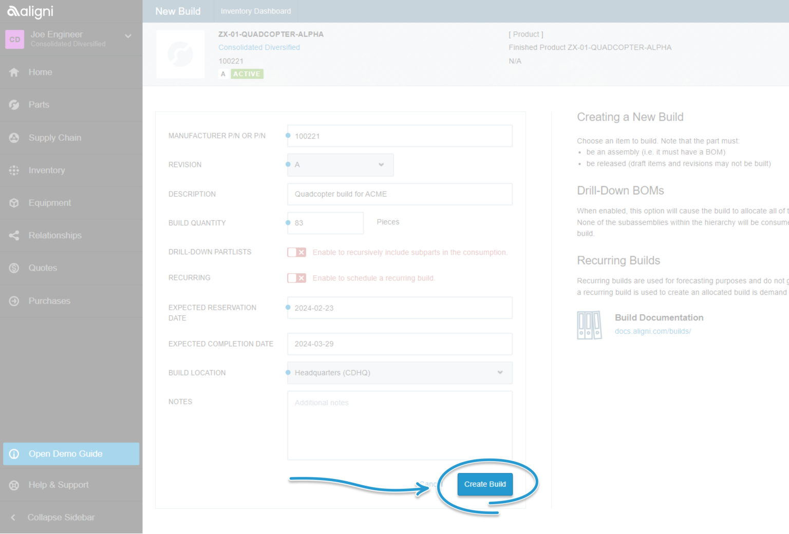 Quick Start Guide: Create a production build - Aligni